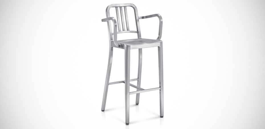 Sedia in alluminio Navy chair di Emeco Design Wilton Carlyle Dinges